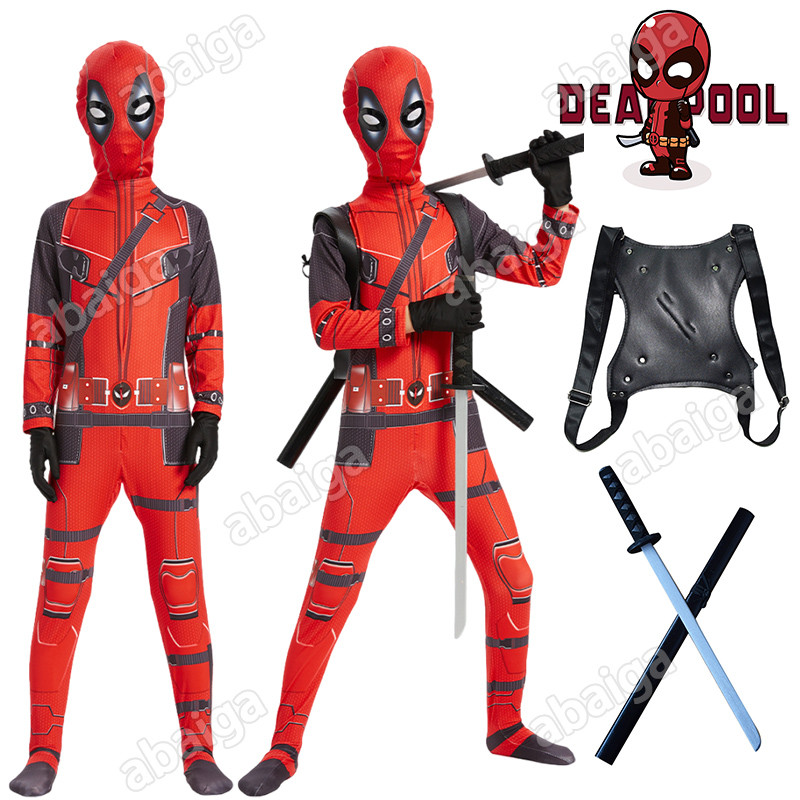 Marvel Deadpool Costume for Children and Adult Superhero Jumpsuits Role ...