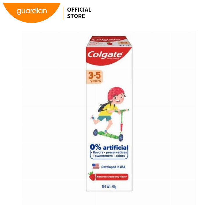 Colgate Kids 0% Artificial Toothpaste 600ppm Fluoride 3-5 Years 80g ...