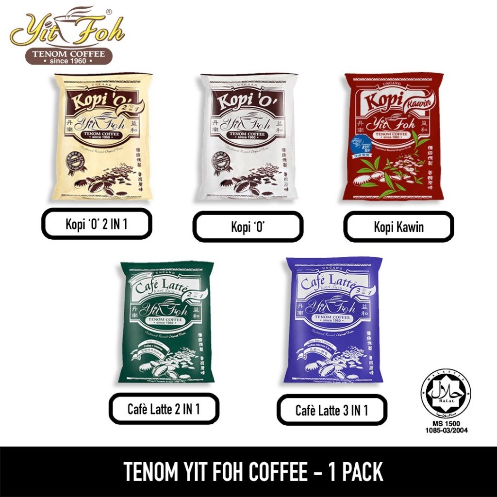 Yit Foh Tenom Sabah Coffee 沙巴咖啡 - Kopi O/Kopi O 2-In-1/Café Latte 2-In ...