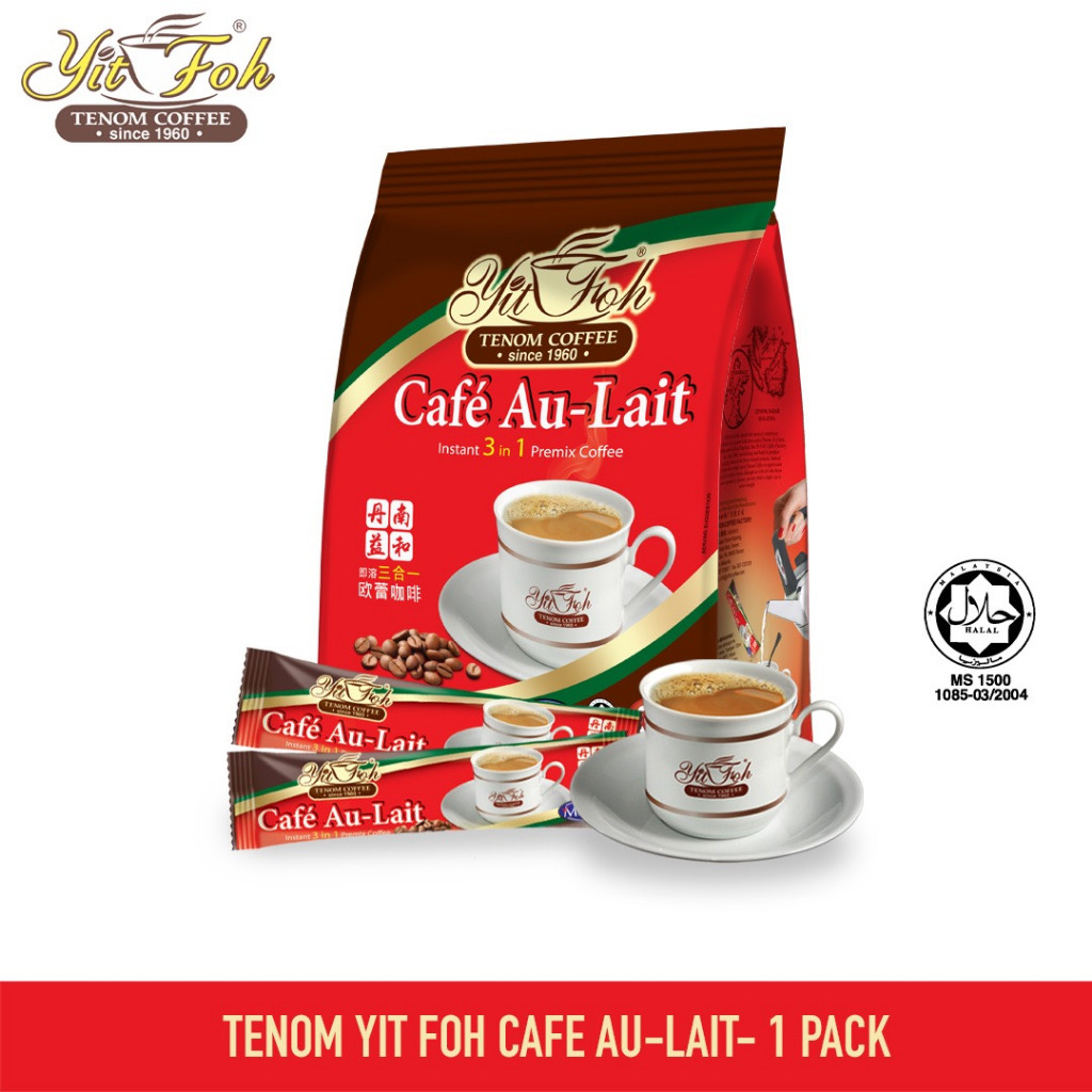 Tenom Yit Foh Kafé Au-Lait 沙巴益和丹南咖啡 Cafe Au Lait (30 Sachets x 1 Pack ...
