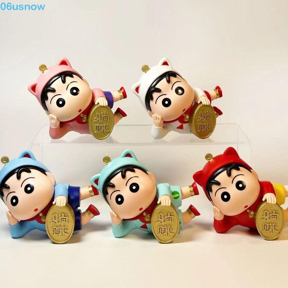 USNOW Crayon Shin-chan Anime Figure, Random Color Lying sideways Crayon ...