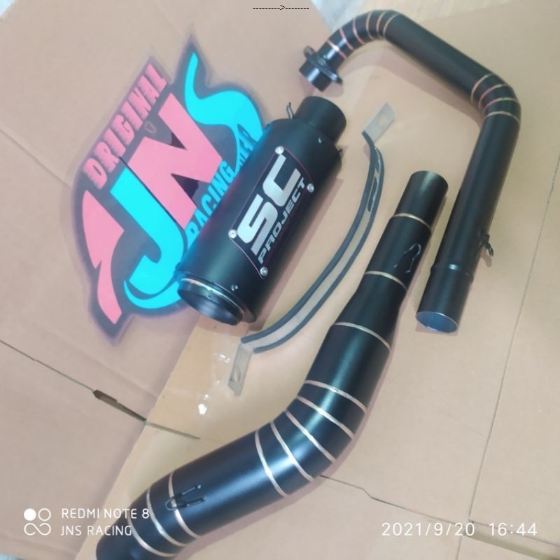 HITAM Sc PROJECT BLACK EXHAUST FOR RS150 Y15ZR FZ150I EXCITER 150 ...