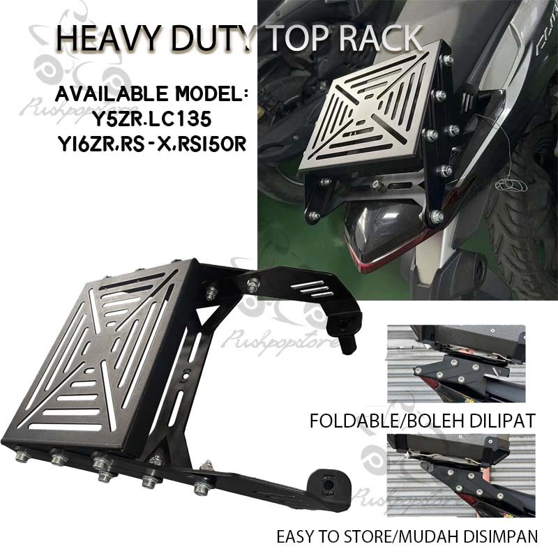 Foldable Adjustable Heavy Duty Top Rack Lipat Box Kotak Bracket Rear ...