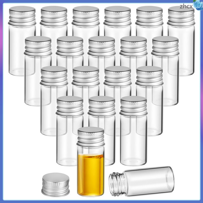 Empty Bottles with Aluminum Caps 20 Pcs Liquid Storage Mini Powder ...