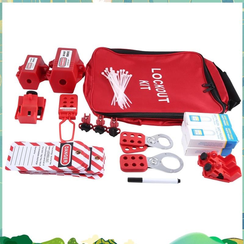 1Set Lockout Tagout Kit Clamp-on Circuit Breaker Lockout Safety ...