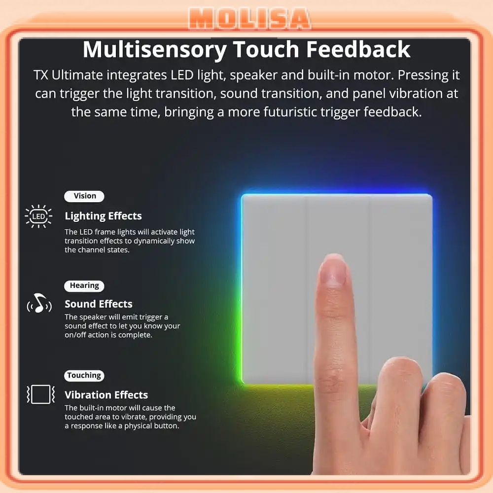 Sonoff T5 86 Tx Ultimate Wifi Smart Touch Wall Switch Eu / Us Plug Full Touch Access Led Light ...