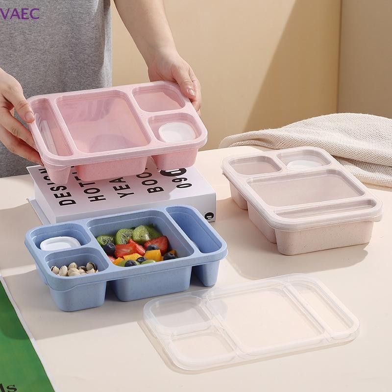 VAEC Snack Containers For Adults,4 Compartment Bento Box,Reusable ...