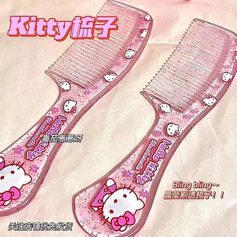 Sanrio Hello Kitty Cute Cartoon Comb Dense Tooth Comb Japanese Soft ...