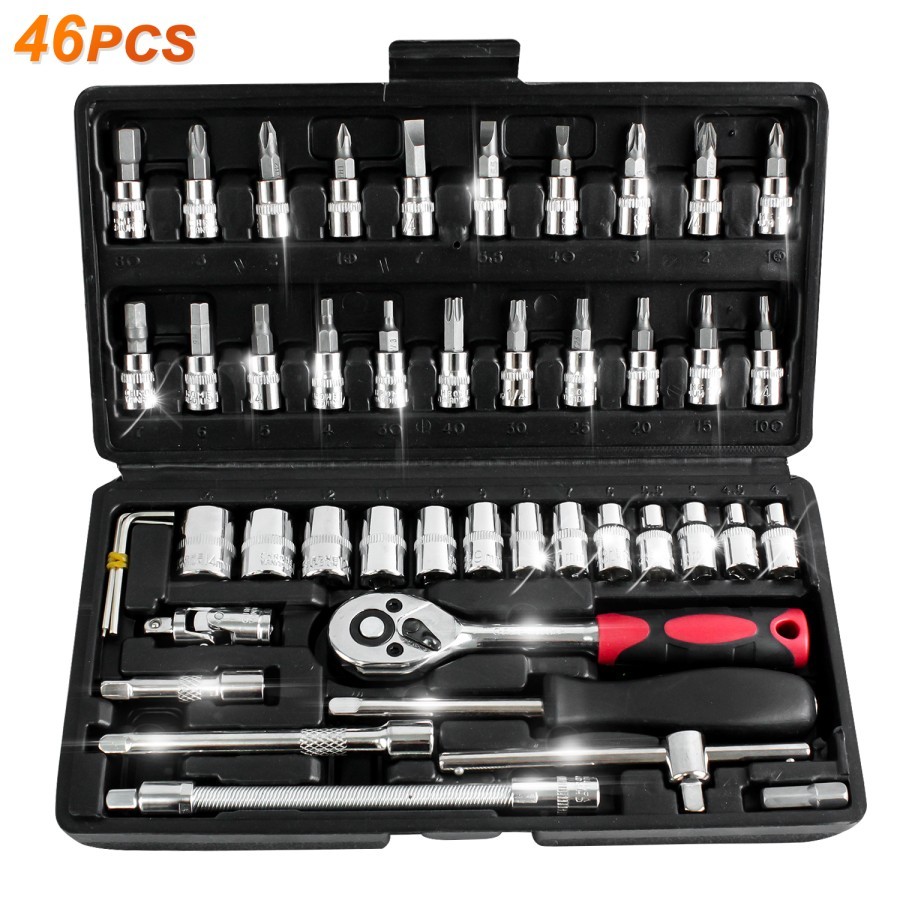 TEKIRO SOCK WRENCH SET 1/4 INCH SET 46 PCS | SOCKET SET MADE IN JAPAN ...