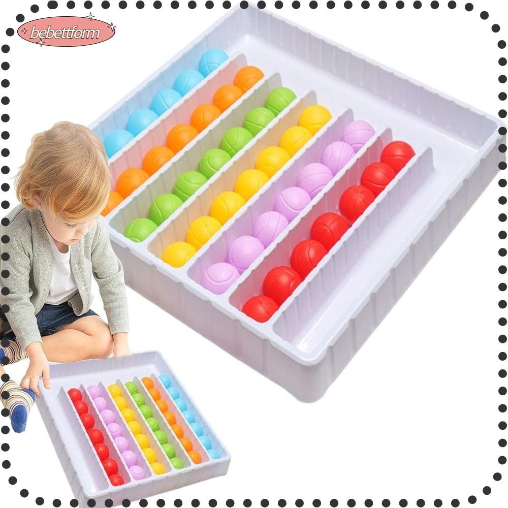 LIKE Color Ball Return Game, Fun Children Montessori Rainbow Balls ...