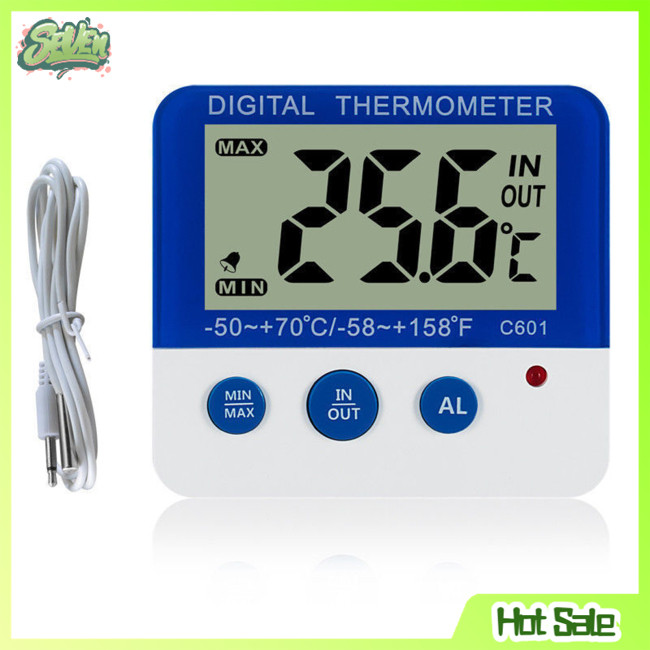 Led Fridge Freezer Digital Thermometers ℃/℉ Temperature Humidity Meter ...