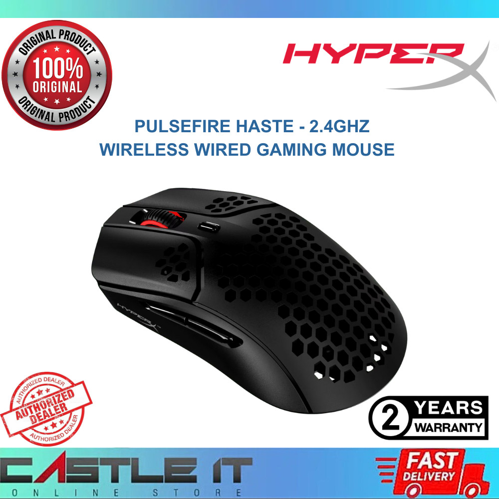 HyperX Pulsefire Haste - 2.4GHz Wireless Wired Gaming Mouse (BLACK ...