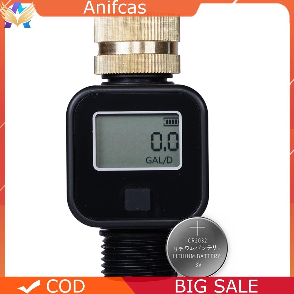 Digital Water Flow Meter with Brass Inlet IPX6 Waterproof for Hose ...