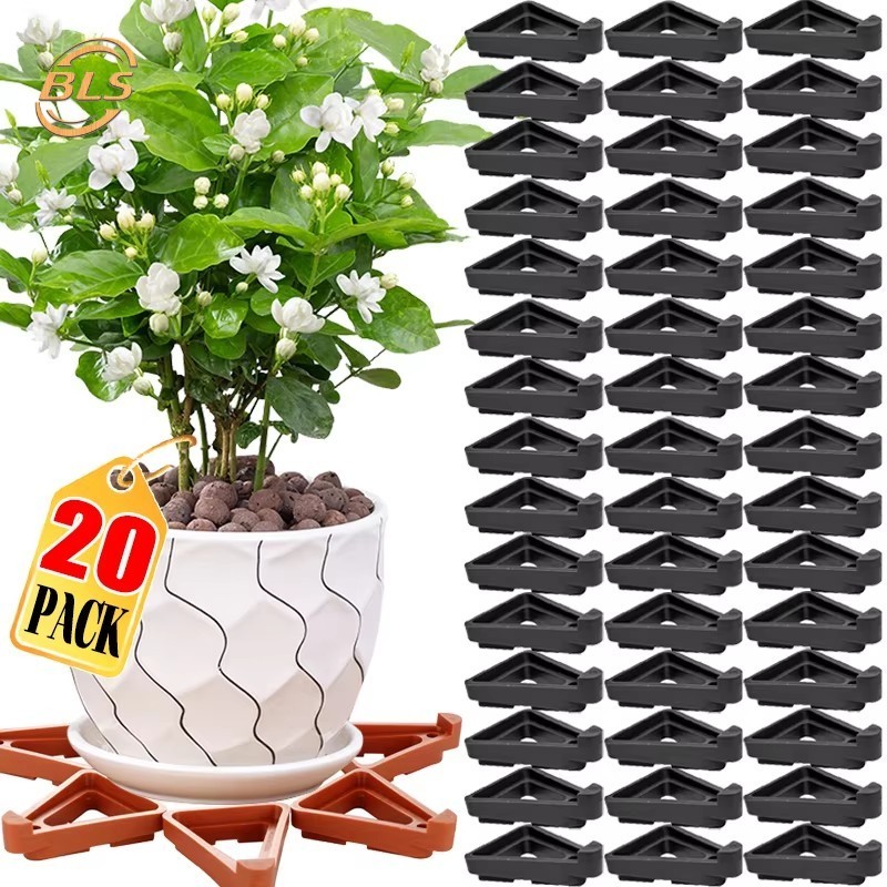 Invisible Triangle Plant Flower Pot Feet Stand - Garden Flowerpot Foot ...