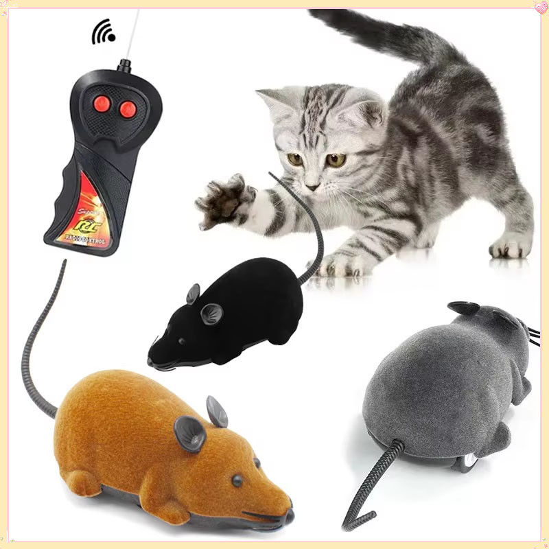 [READY STOCK] Electric Wireless Remote Control Rat Toys Pet Cat Playing ...