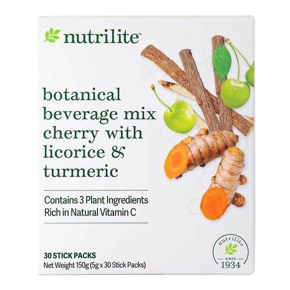 Amway Nutrilite Botanical Beverage Mix Cherry With Licorice & Turmeric ...