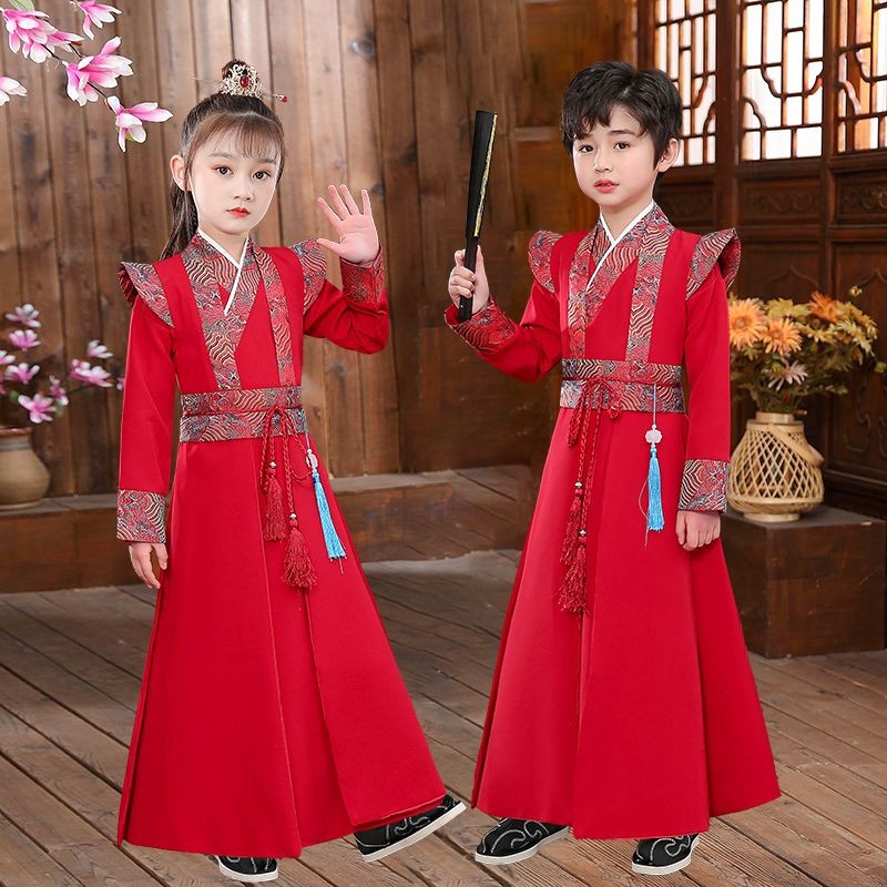 Hanfu Children Boys Girls Tang Suits 2024 Spring Style Domineering ...