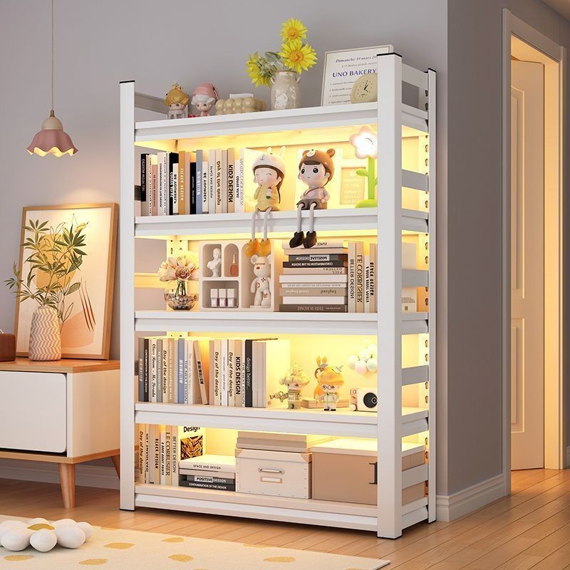 Household Steel Bookshelf Simple Multi-Layer Floor-standing Integrated ...