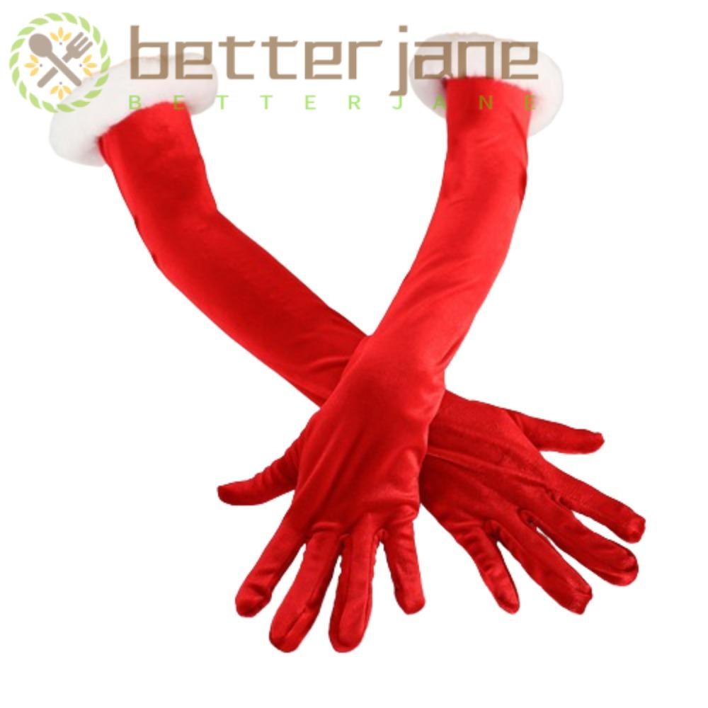 BETTER-JANE Etiquette Mittens, Cosplay Elastic Christmas Gloves, Velvet ...