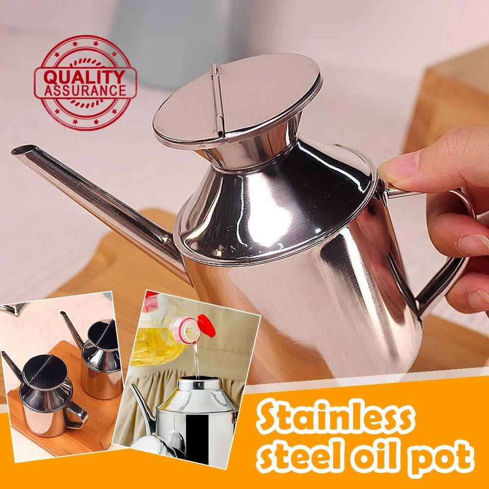 Stainless Steel Oil Pot Vinegar Bottle Kitchen Soy Sauce Wine Fragrant ...