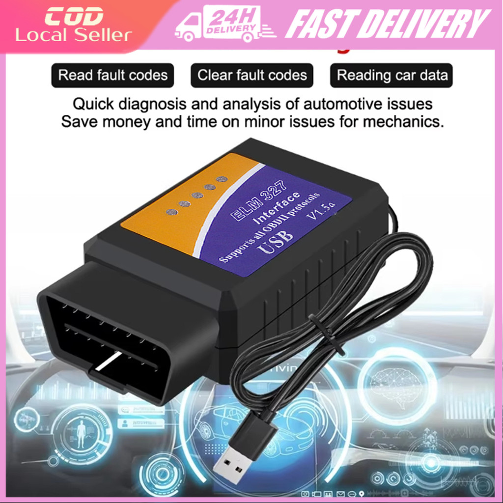 OBD2 Scanner Diagnostic Scanner Car ELM327 V1.5 OBD2 OBDII CAN BUS WIFI ...