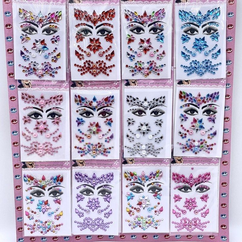 Children Facial Stickers Girls Performance Gems Forehead Stickers ...