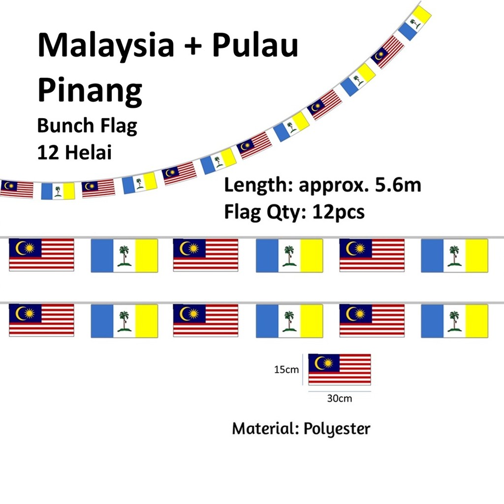 Malaysia Bunch Flag All States Bunch Flag Bendera Kecil Malaysia ...