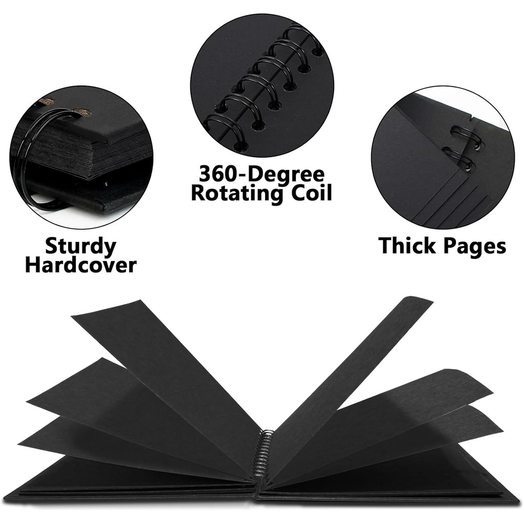 7x7 Inch DIY Scrapbook Album, Photo Album Memory Book 40 Pages ...