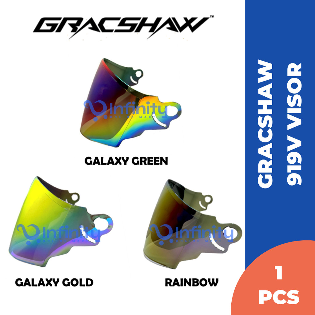 GRACSHAW Glazzo G919i Dualtone Visor Rainbow/ Galaxy Gold/ Galaxy Green ...