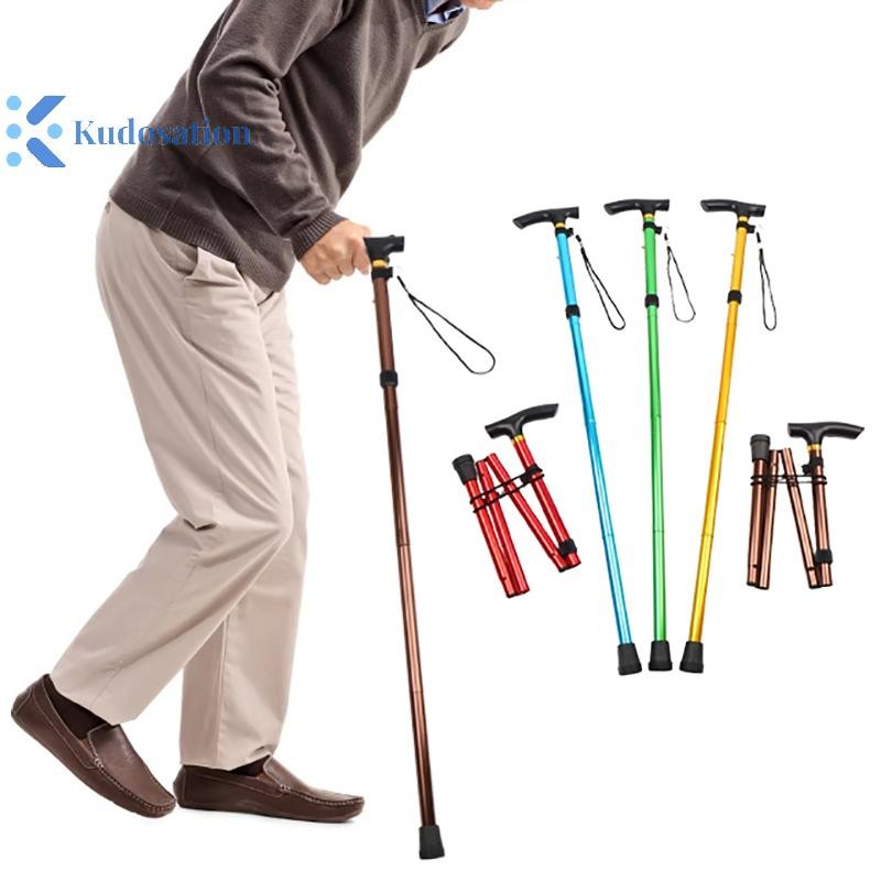 Kudosation Walking Cane Elder Cane Adjustable Folding Canes Collapsible ...