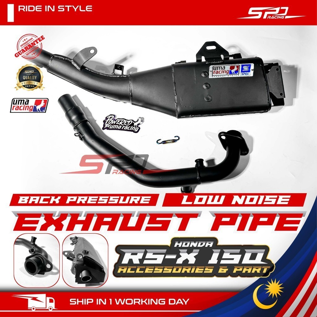 Exhaust Pipe Uma Racing RSX150 Back Pressure 32mm Low Noise Ekzos Pipe ...