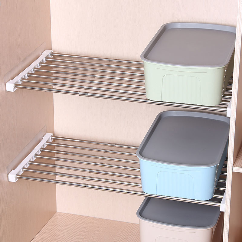 Stainless Steel Wardrobe Partition Layered Storage Rack Cabinet ...