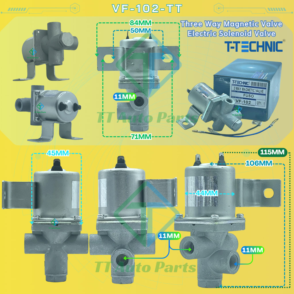 3 Way Magnetic Valve Injap Magnet Isuzu Fuso Hino Nissan Solenoid Valve ...