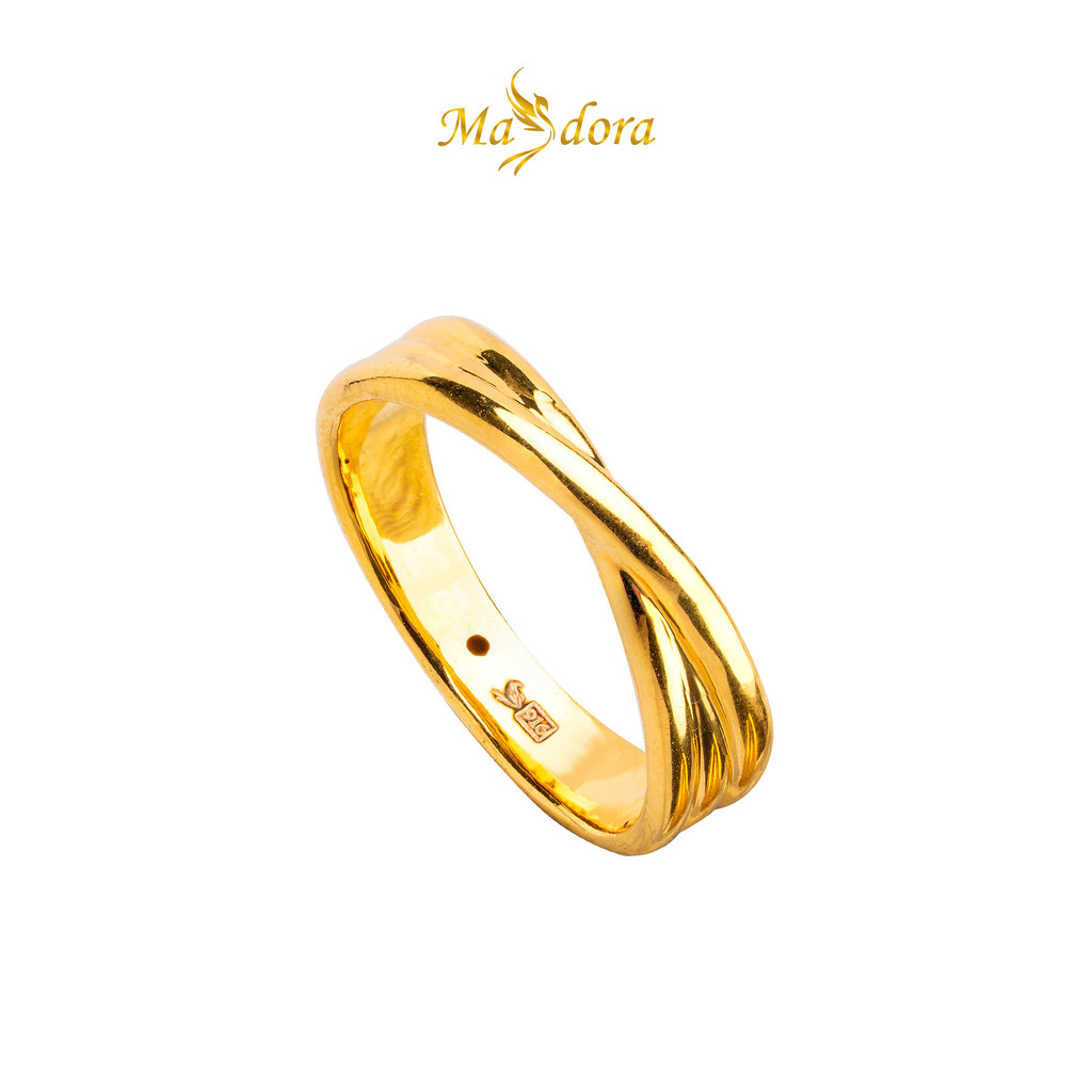 MASDORA 916 Gold Ring Rings Cincin Emas ~ HG Mini Mobius Twist (EMAS 916/22K) | Shopee Malaysia
