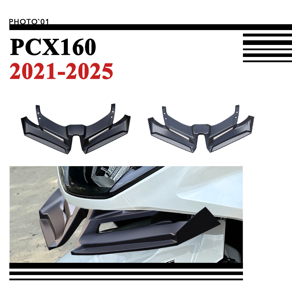 PSLER For Honda PCX160 PCX 160 Winglet Front Spolier Fairing Cover Wing ...