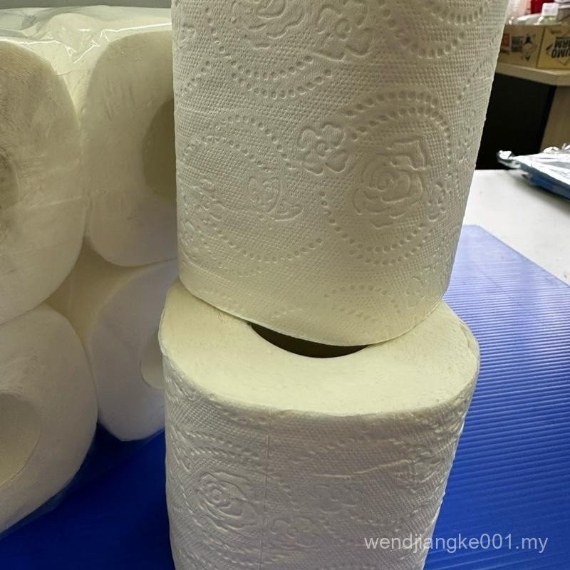 Toilet tissue paper Roll (2ply) 100% Virgin Pulp (200’ sheet X 10 Roll ...