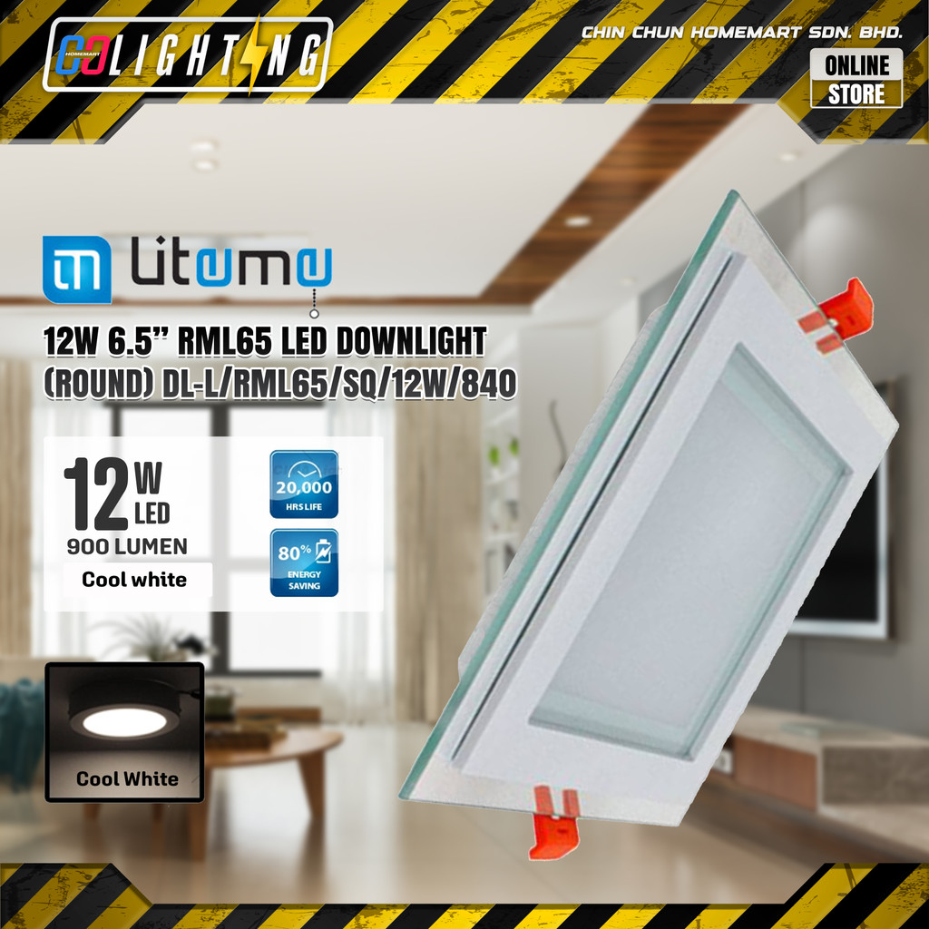 LITE ME RML65A LED DOWNLIGHT [12W] 6.5" (SQUARE) | Shopee Malaysia