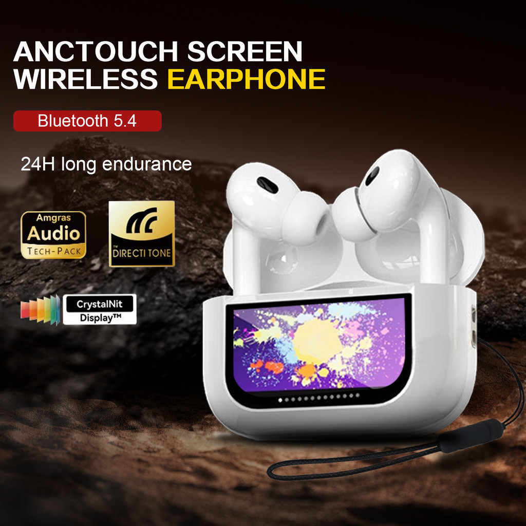 Earphones Wireless Bluetooth 5.4 Headset ANC Noise Reduction Mic Call ...