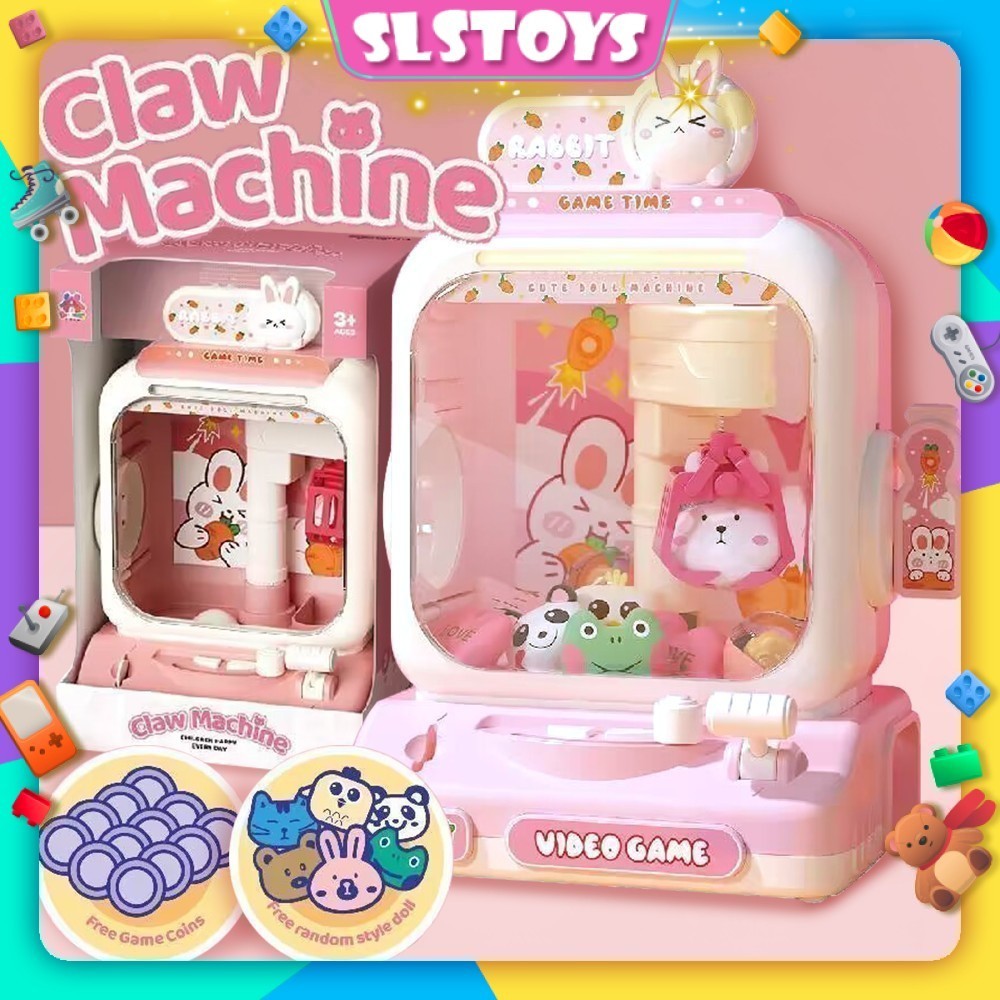 Cute Baby Claw Machine Plush Doll Candy Catcher Hunter Cute Mini Arcade ...