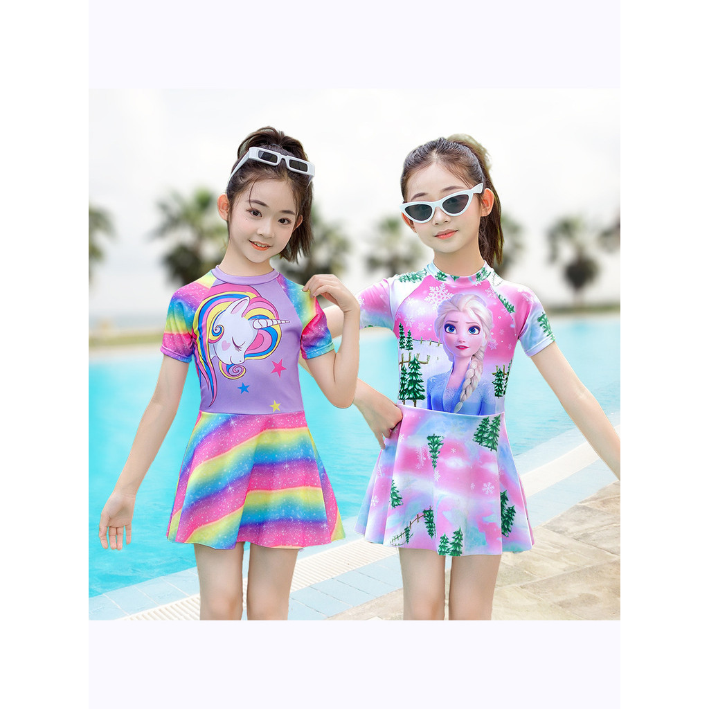 Children Children Swimwear Girls Split Skirt Style Medium Large ...