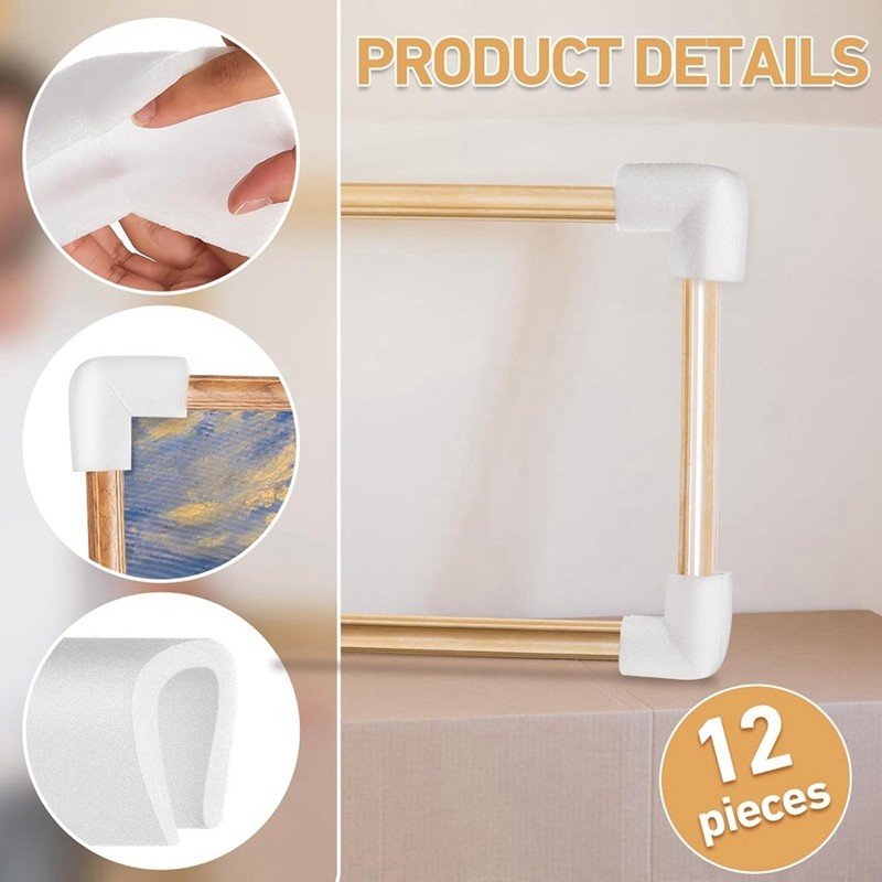 12 Pcs Photo Mirror TV Frame Edge Protection Corners for Shipping ...