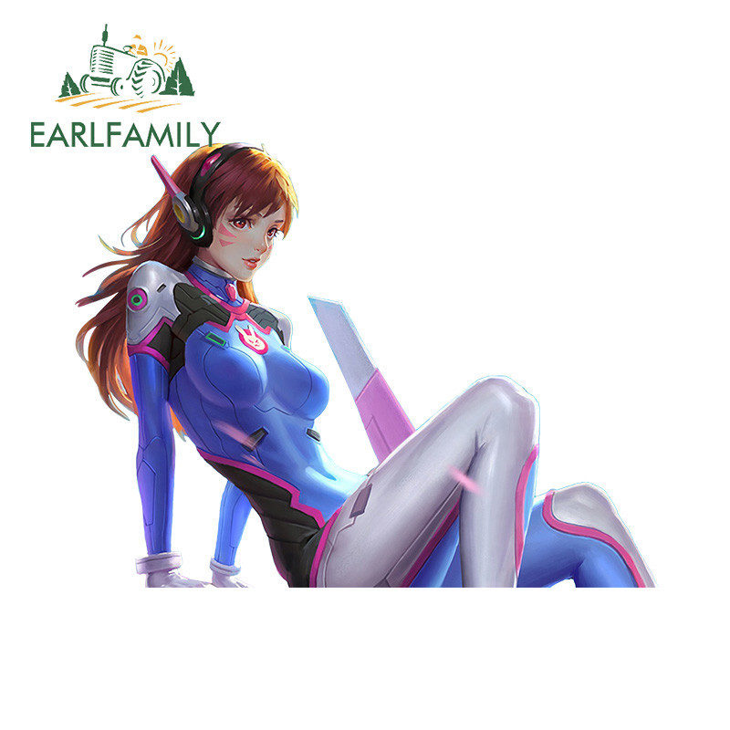 EARLFAMILY 13cm x 9.9cm The Mech Dva Car Sticker Waterproof Windshield ...