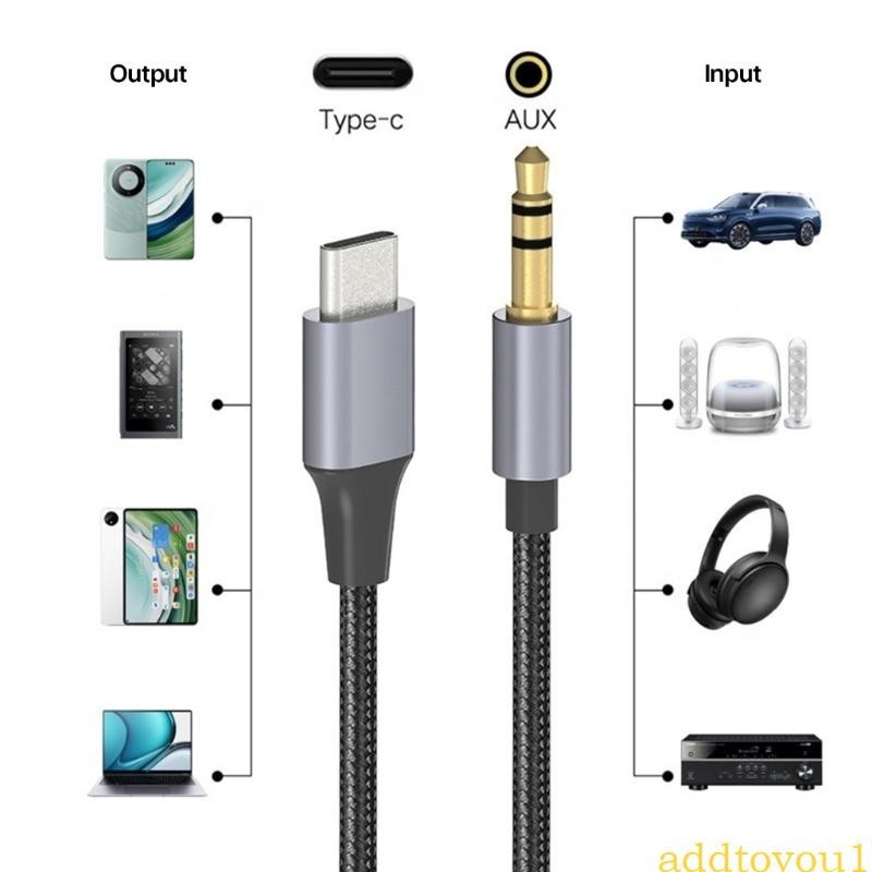 AADT USB C to 3 5mm AUX Cable Noise Reduction Digital Chip AUX Cable ...