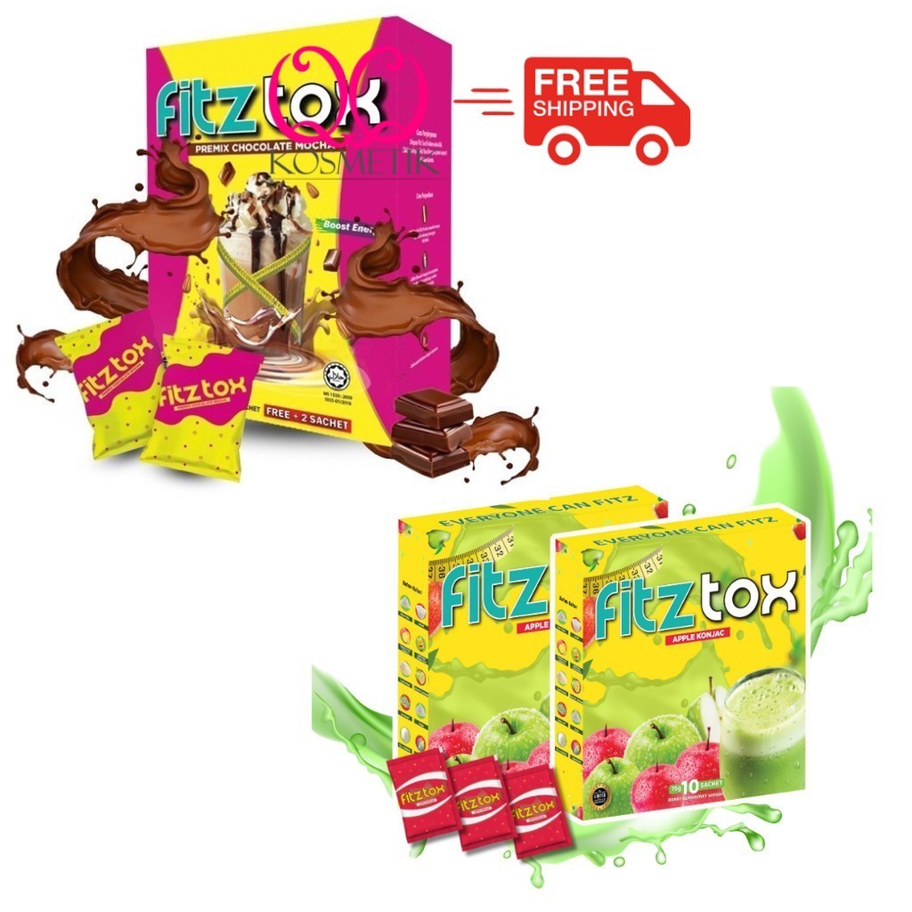 FITZTOX PREMIX CHOCOLATE MOCHA APPLE Konjac Jelly Coklat Vitamilk ...