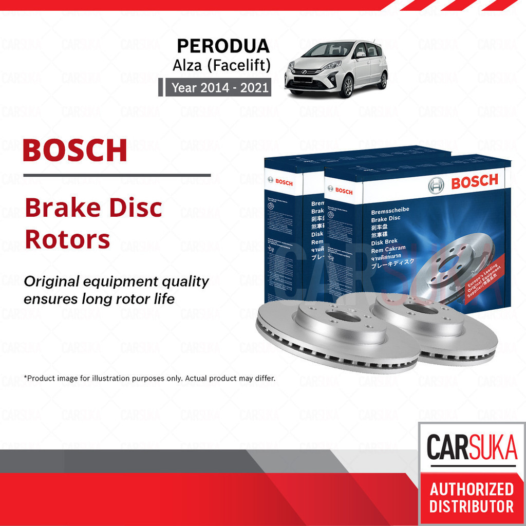 Bosch Brake Disc Rotor for Perodua Alza 1st Gen M500 Facelift (2014 ...