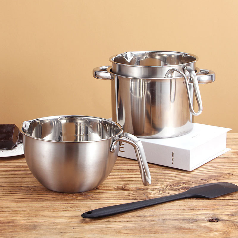 304 stainless steel chocolate melting pot set butter heating pot water ...