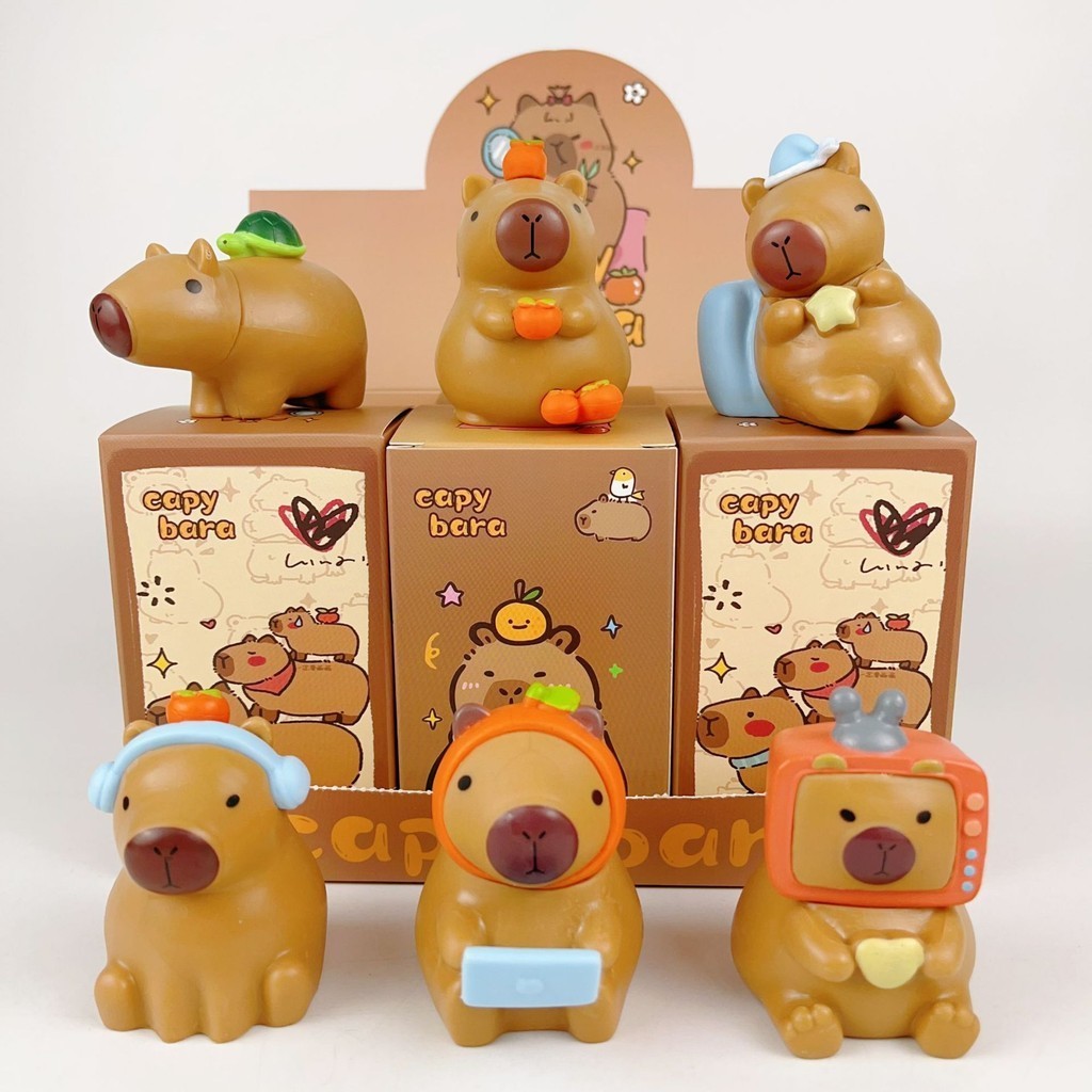 6 Small Bean Capabala Fashion Hand-Made Internet Celebrity Capybara Toy ...