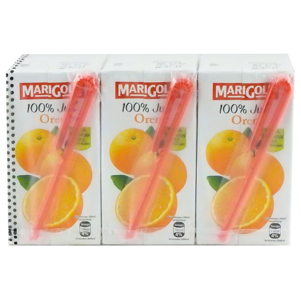 Marigold UHT 100% Orange Juice (3 x 200ml) | Shopee Malaysia