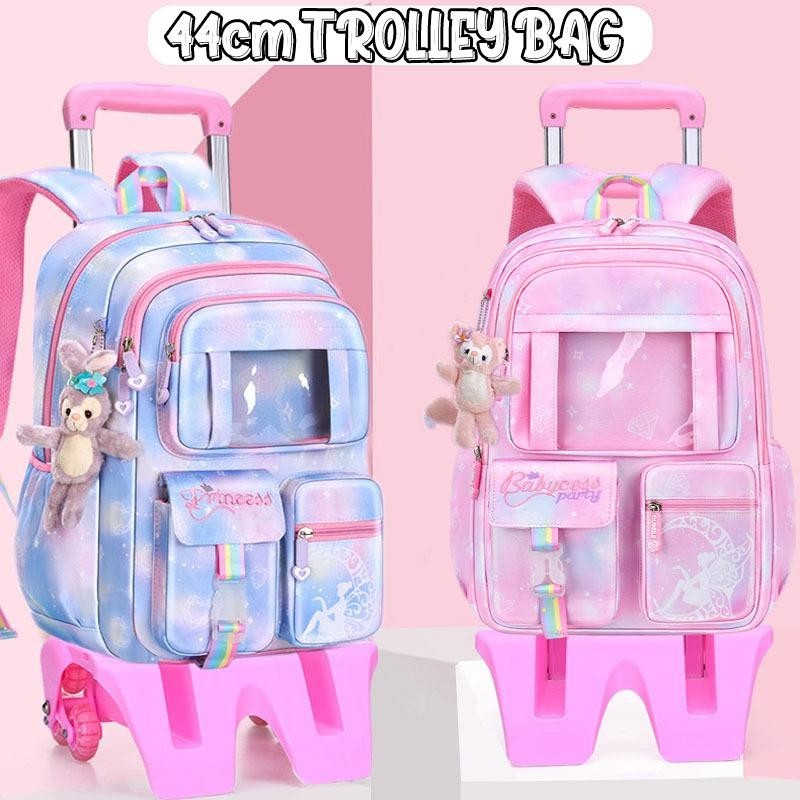 (B796) 44cm 6 Wheels Trolley Lower Primary School Bag Beg Sekolah ...
