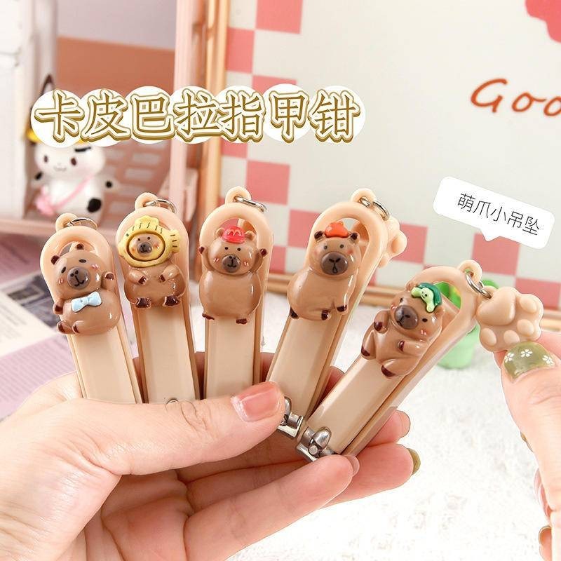 4 styles Capybara Cartoon cute nail clippers anime toys for children ...